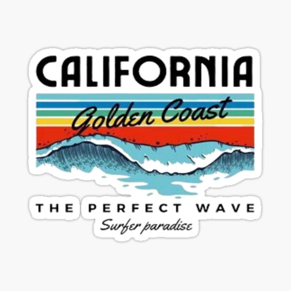 "California Beach Colorful Classic" Sticker for Sale by Unique7design ...