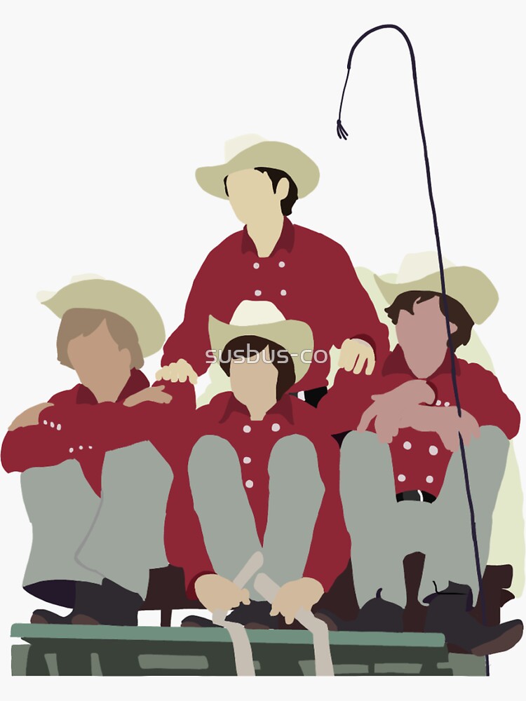 "The Monkees Cow Boys" Sticker for Sale by susbus-co | Redbubble
