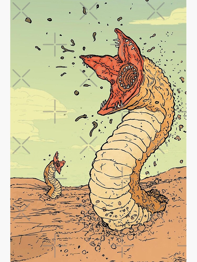 "desert, sandworms, sand, alien, comic, dune" Poster for Sale by josram ...