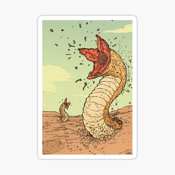 "desert, sandworms, sand, alien, comic, dune" Sticker for Sale by ...