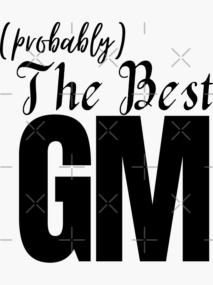 "The Best GM DND Roleplaying Design" Sticker by LSPoets20XX | Redbubble