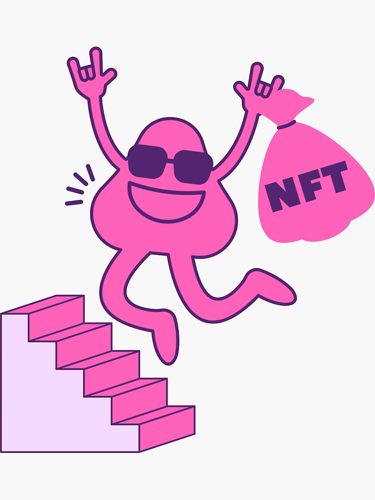 "smiley with NFT marketplace" Sticker by illootu | Redbubble