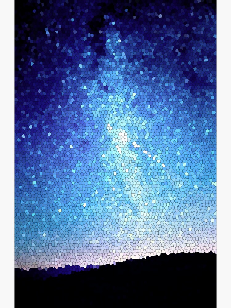 "Milky way mosaic design - blue stained glass!" Sticker by ...