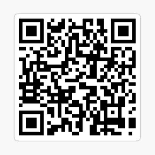 "Rick Roll QR Code" Sticker by BenjaminDoesnt | Redbubble