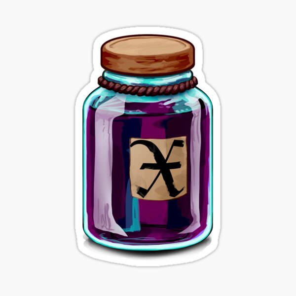 "X potion" Sticker by esn-design | Redbubble