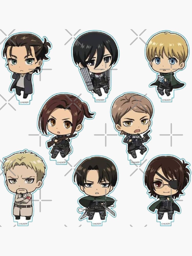 "aot chibis" Sticker by gingerrrrr67 | Redbubble