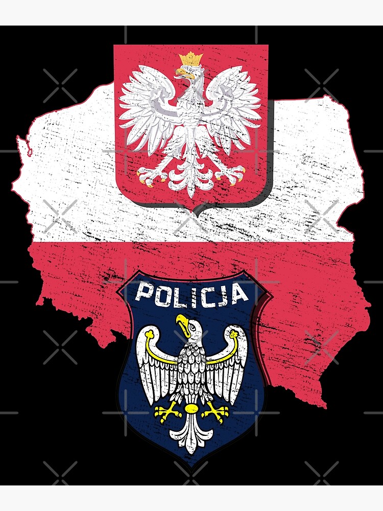 "Polish Police Poland Map Policja #1695" Poster for Sale by Rare ...