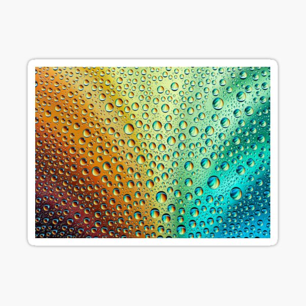 "rain background" Sticker by badgermark | Redbubble
