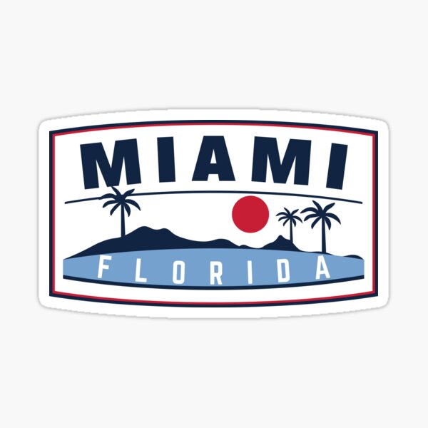 "Miami Badge" Sticker by Neelster1 | Redbubble
