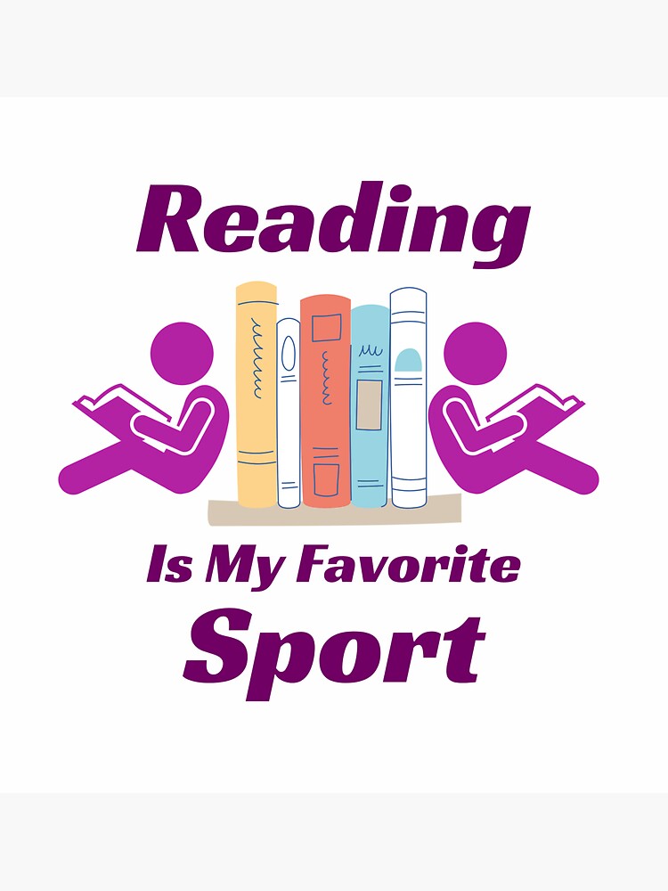 "Reading is My Favorite Sport" Sticker for Sale by celtichearts | Redbubble