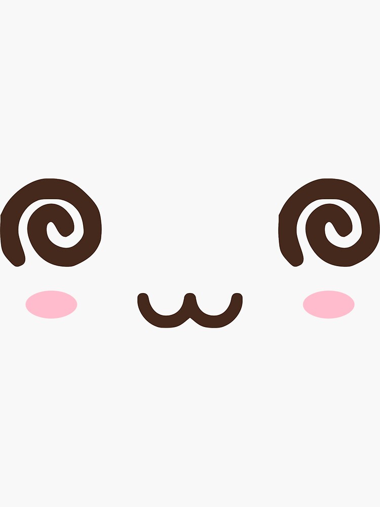 "Dizzy Cute Kawaii Face" Sticker for Sale by WallpaperHero | Redbubble
