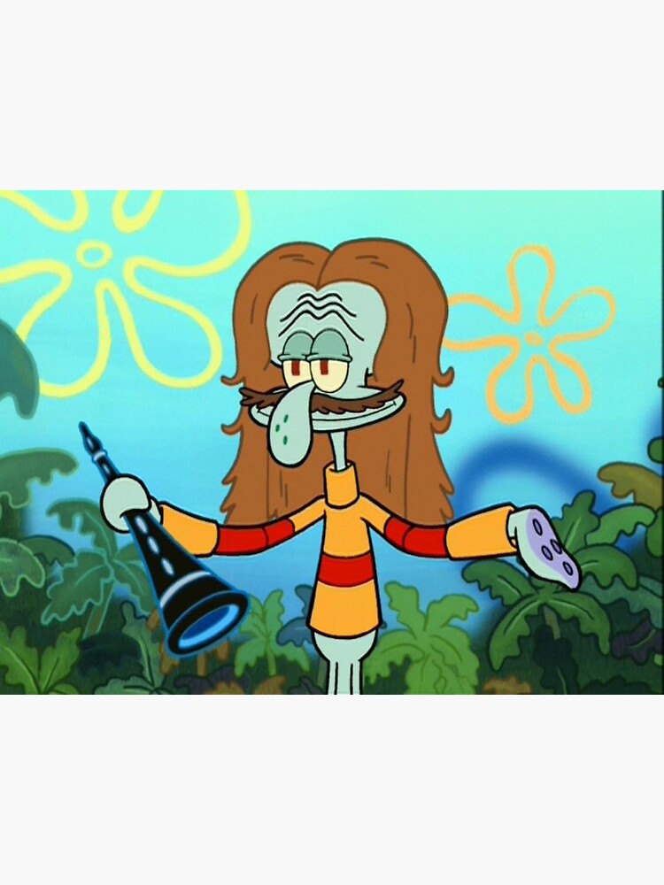 "Hipster Squidward Tentacles Meme" Photographic Print for Sale by ...