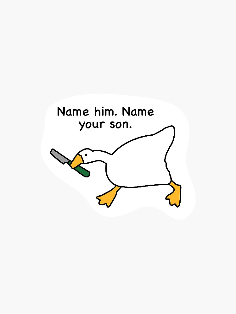 "Name him. Name your son" Sticker for Sale by sabschipp | Redbubble