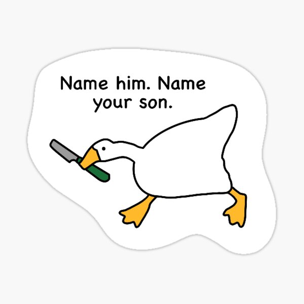 "Name him. Name your son" Sticker for Sale by sabschipp | Redbubble