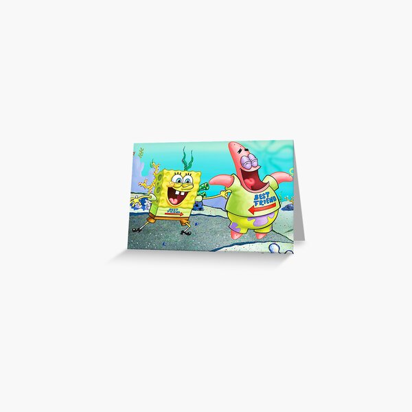 "SpongeBob SquarePants and Patrick Star Best Friends" Greeting Card for ...