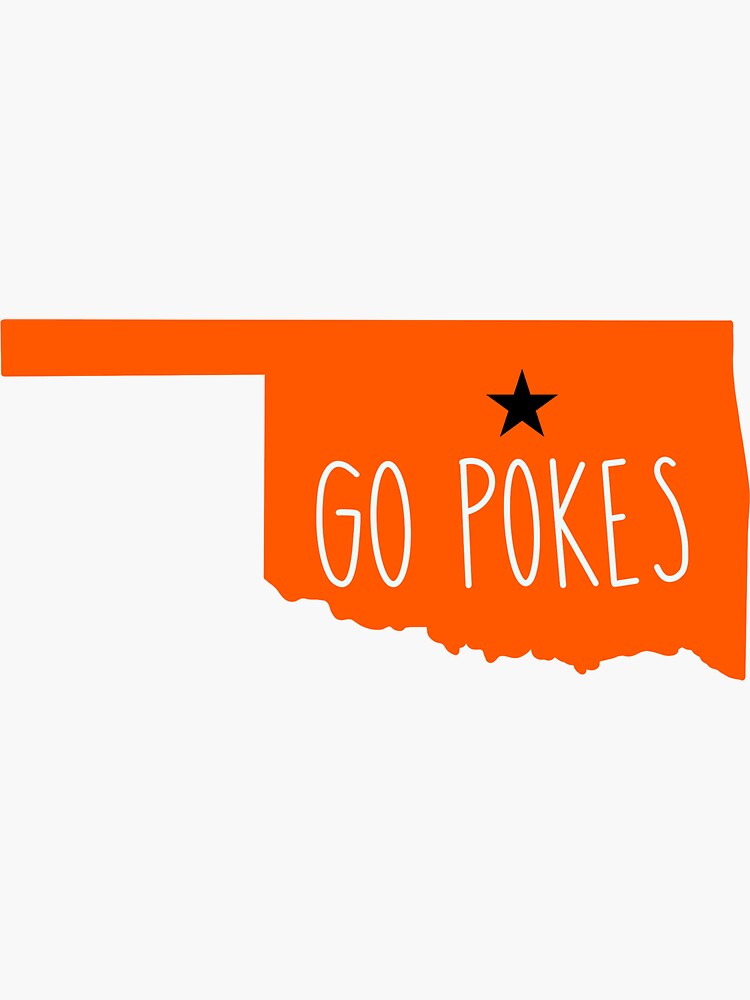 "State of Oklahoma Go Pokes" Sticker by mackat999 | Redbubble