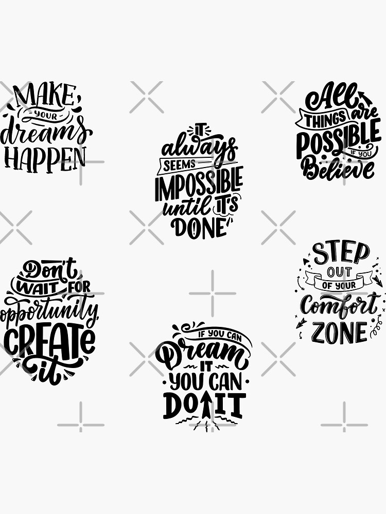 "Motivational Sayings Collection" Sticker for Sale by silviaol | Redbubble
