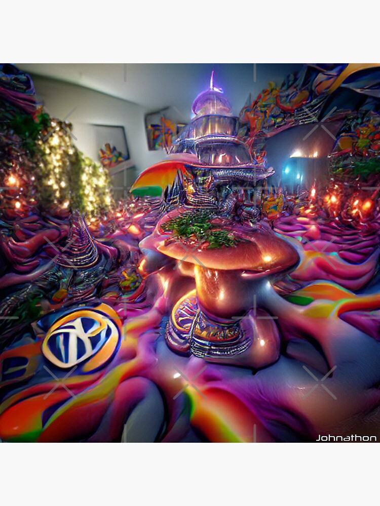 "PSYCHEDELIC MINDWARP ORIGINAL AI DIGITAL GENERATED ART " Sticker by ...