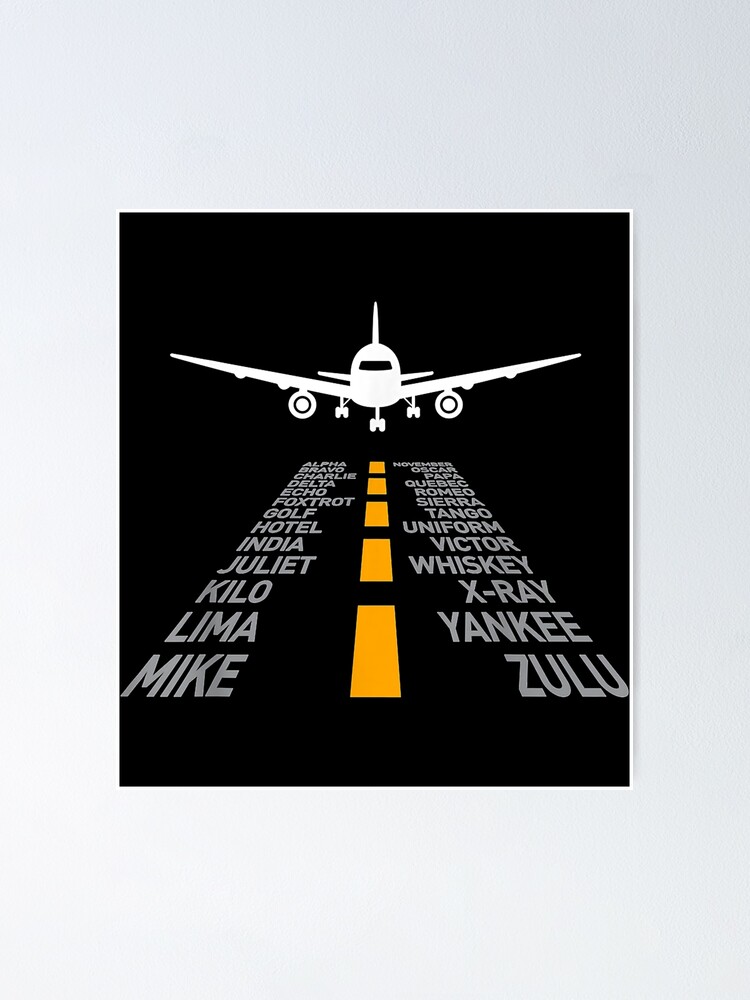 "Airport Runway Phonetic Alphabet Plane" Poster by Jxonchier83 | Redbubble