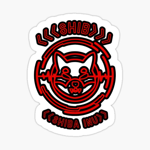 "Shiba Inu (SHIB) logo neon style" Sticker by CRYPTO-STATE | Redbubble