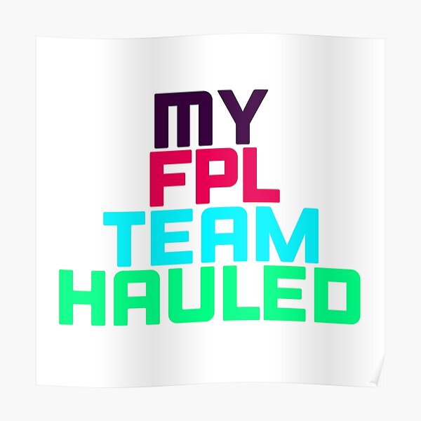 Poster « Mon équipe Fpl transporté Fantasy Premier League Design », par ...