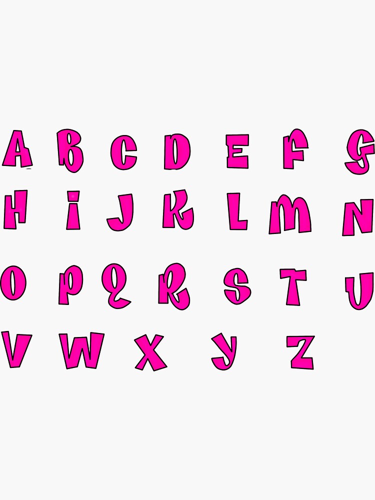 "Bratz Letters" Sticker for Sale by kaitygrace | Redbubble