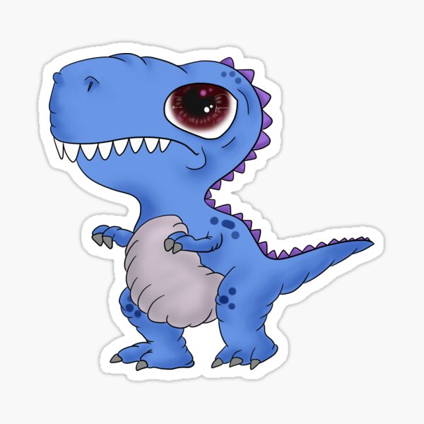 "blue dinosaur" Sticker for Sale by GALIASHAWOL | Redbubble