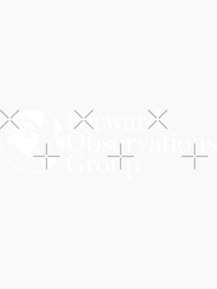 "Forward Observations Group Corporate Logo - White" Sticker by ...