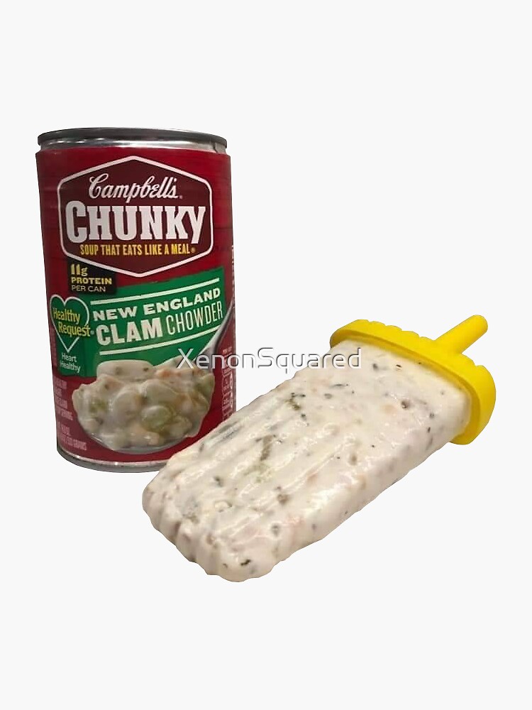 "CHUNKY Clam Chowder Popsicle Sticker" Sticker for Sale by XenonSquared ...