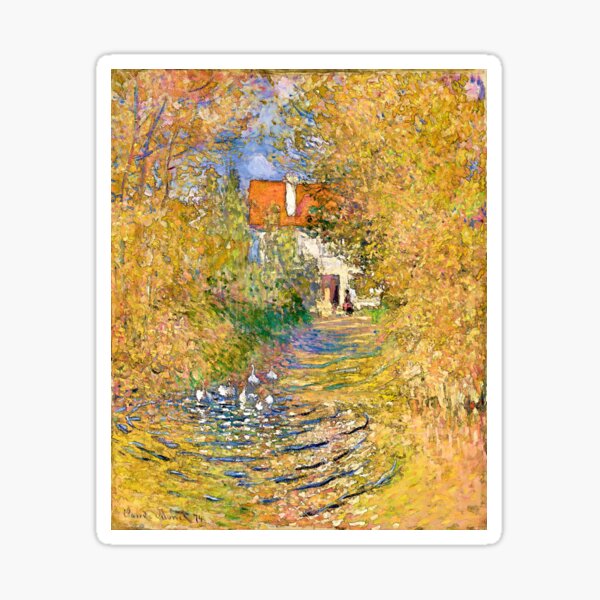 "Claude Monet's The Geese (1874) famous painting" Sticker by ...