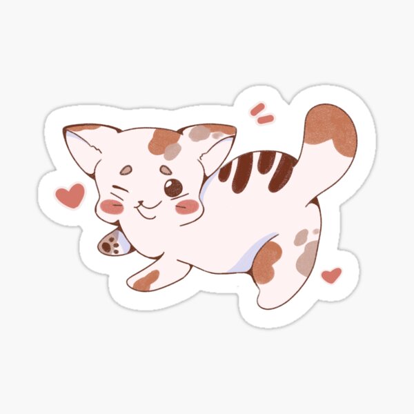 "Cute Chibi Cat Sticker" Sticker by AbbiArts | Redbubble