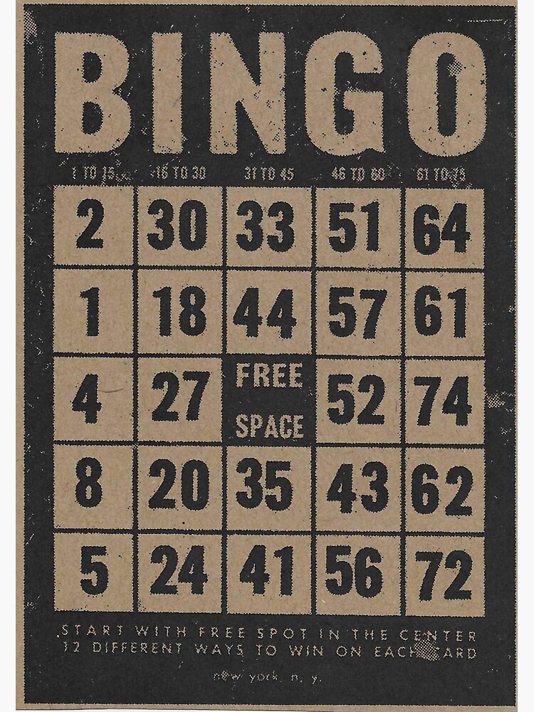 "Bingo Card" Sticker for Sale by Mollrus | Redbubble