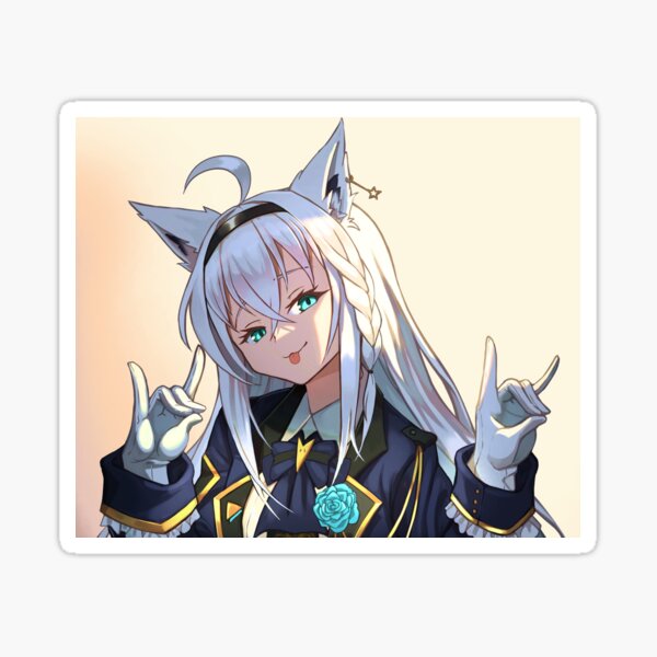 "Shirakami Fubuki" Sticker for Sale by PabloPatterns | Redbubble