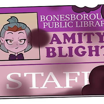 "Amity Staff card " Sticker for Sale by dragonlord19 | Redbubble