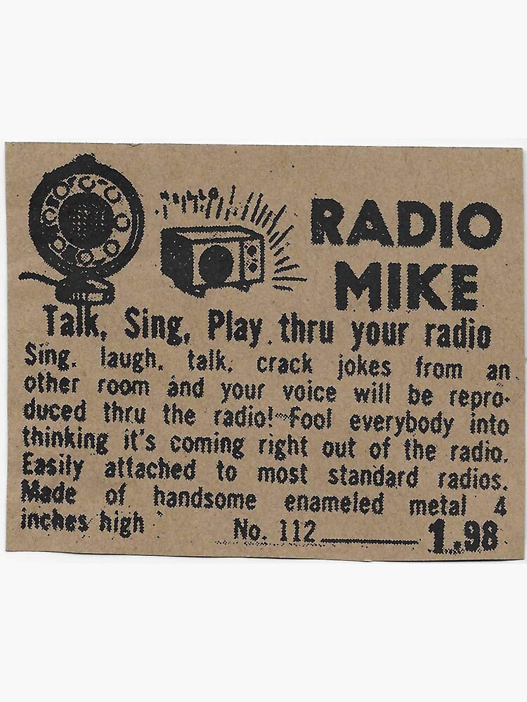 "Radio Mike" Sticker for Sale by Mollrus | Redbubble