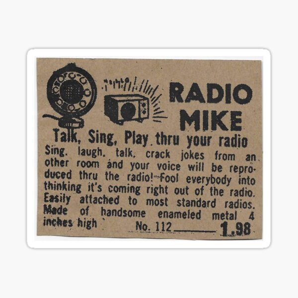 "Radio Mike" Sticker for Sale by Mollrus | Redbubble
