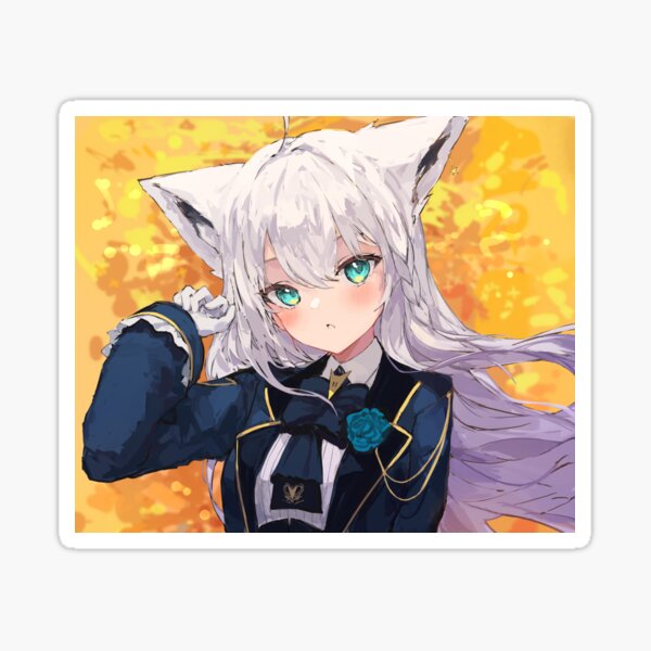 "Shirakami Fubuki" Sticker for Sale by PabloPatterns | Redbubble