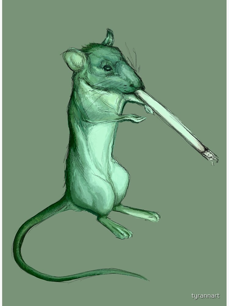 "Smoking Rat" Poster for Sale by tyrannart | Redbubble