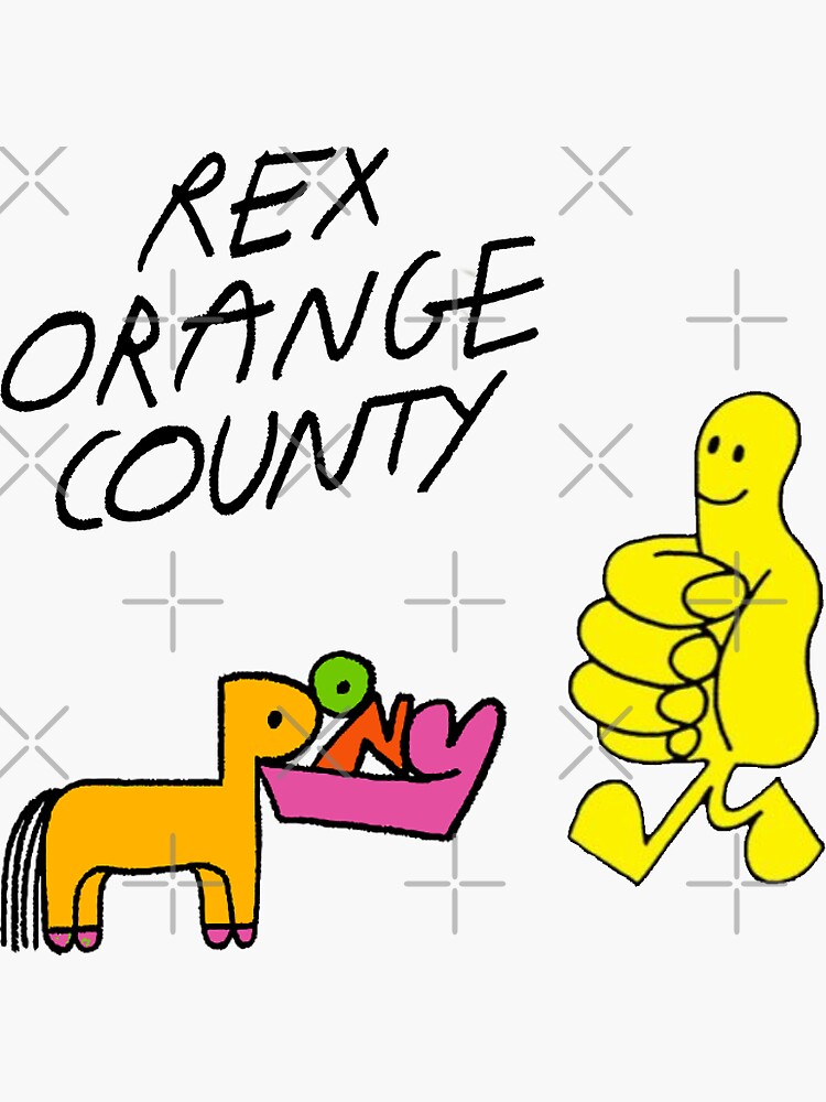 "Rex Orange County Stickers" Sticker for Sale by VampireMan | Redbubble