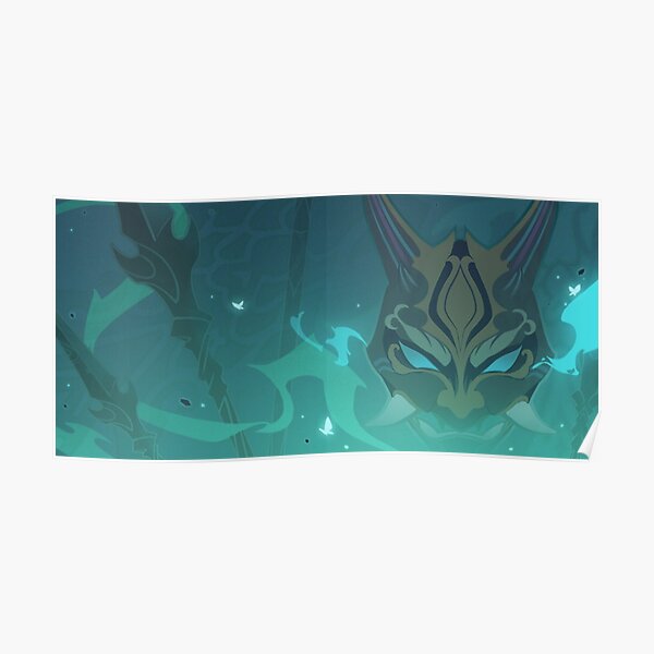 "Genshin Impact Xiao Name card" Poster for Sale by Geraldine-N | Redbubble