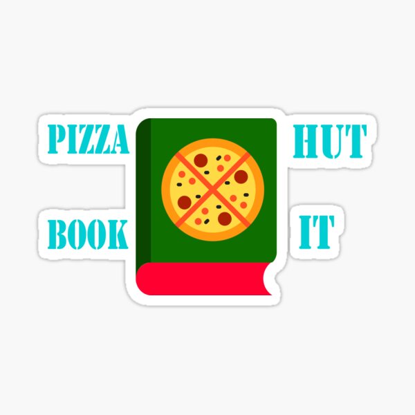 "Pizza Hut Book It - Book it! design from the 80s. Vector art ...