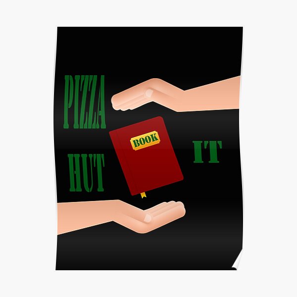 "Pizza Hut Book It - Book it! design from the 80s. Vector art ...