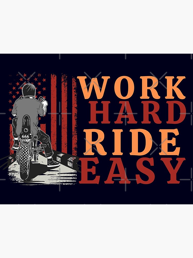 "Work Hard Ride Easy Vintage harley motors davidson " Photographic ...