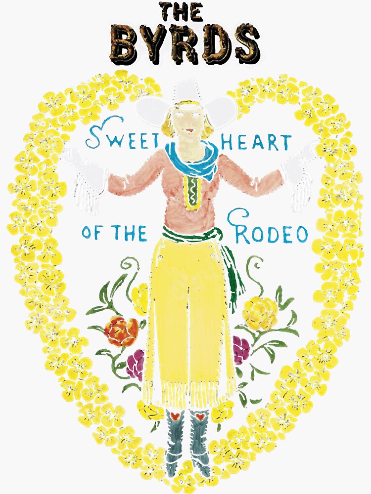 "The Byrds, Sweetheart of the rodeo" Sticker for Sale by TOMOWERS ...