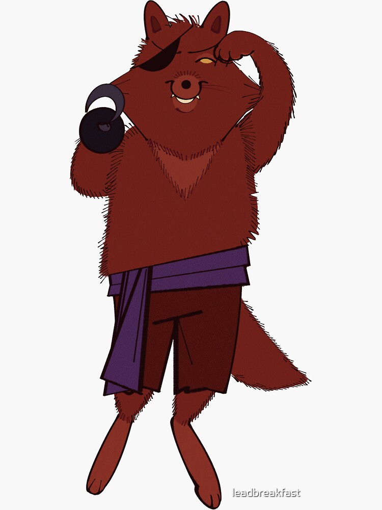 "Fuzzy Foxy" Sticker for Sale by leadbreakfast | Redbubble