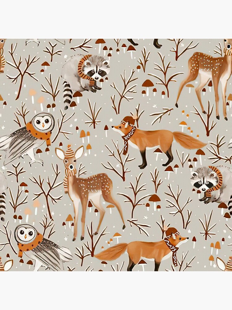 "Woodland Animals Art" Poster for Sale by SweetTea4U | Redbubble