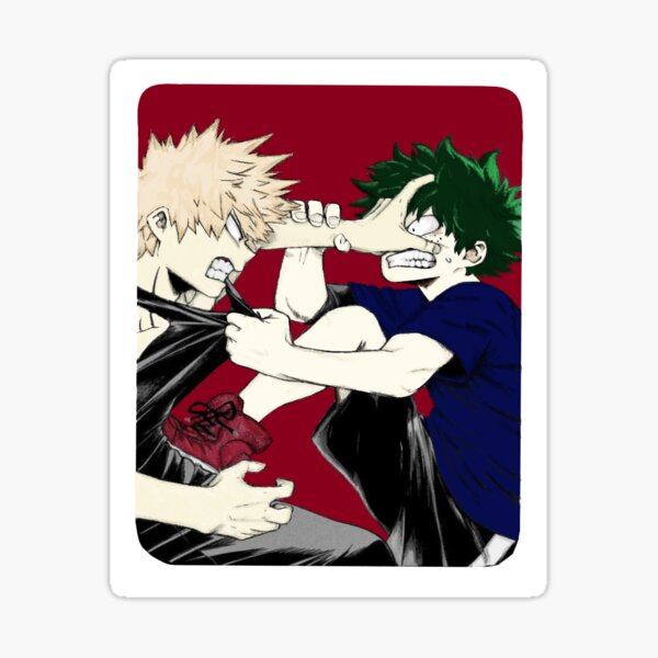 "BNHA Fighting" Sticker by Bleachedberrys | Redbubble
