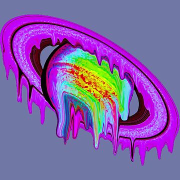 ""Saturn Drip"" Sticker for Sale by IndigoLightz | Redbubble