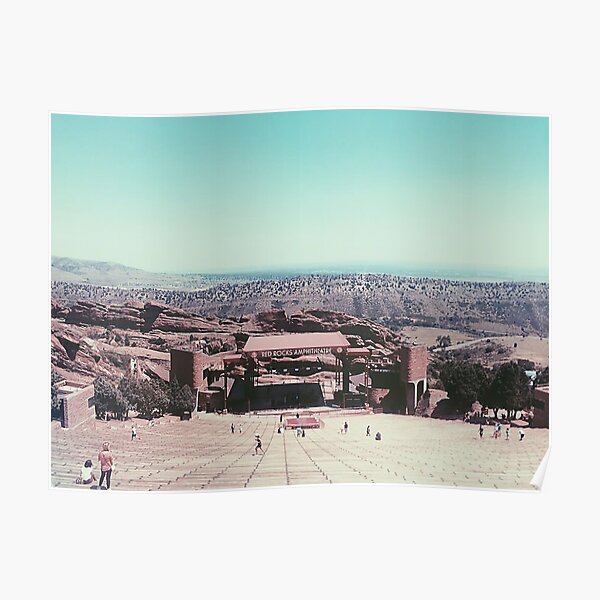 "Red Rocks Amphitheatre" Poster by annanielsen | Redbubble