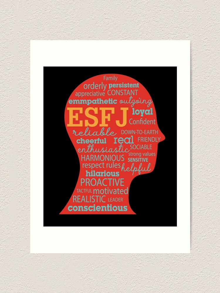 "ESFJ The Consul Caregiver Logo Head Facts Personality" Art Print for ...